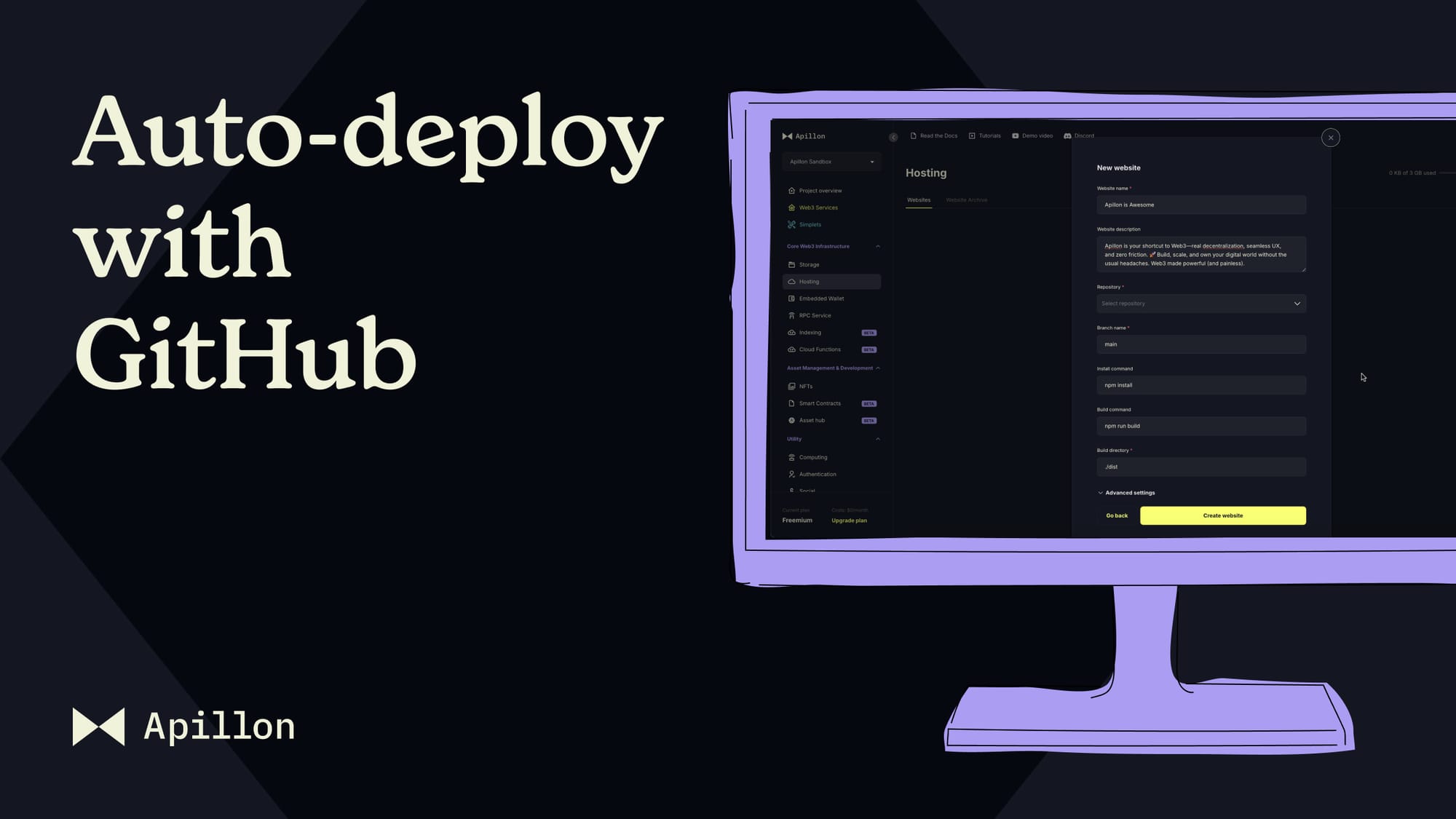 Launch your NFT site in fewer clicks - GitHub auto-deploy